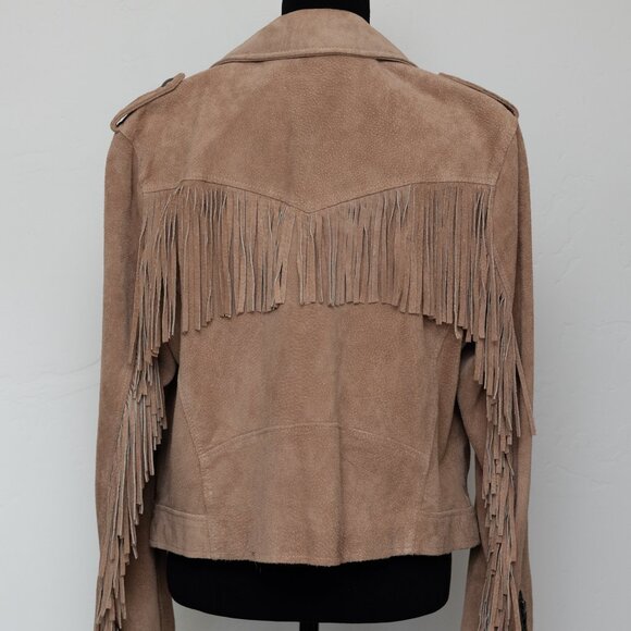 Blank NYC | Jackets & Coats | Blank Nyc Suede Fringe Jacket Tan Xl ...